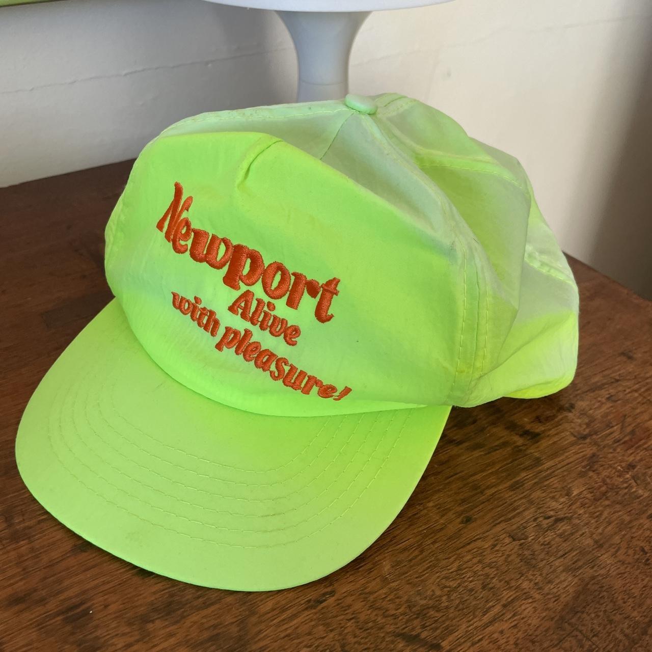 Vintage 90’s Newport neon snapback / cap / hat One... - Depop