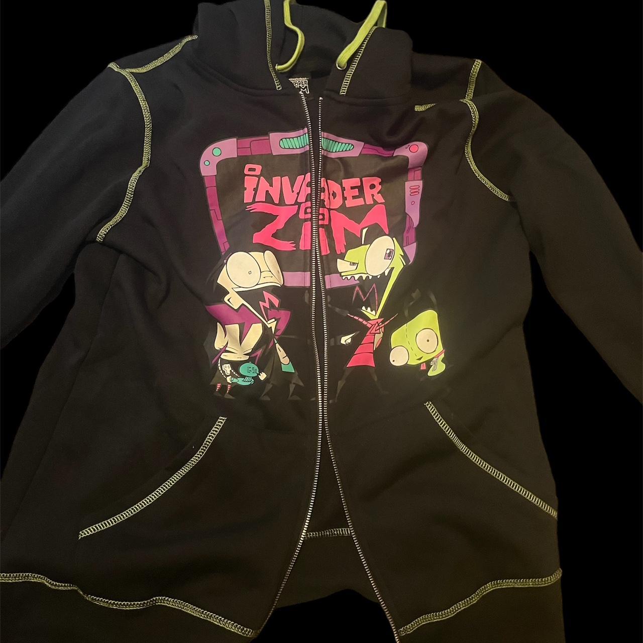 INVADER ZIM ZIP UP SIZE LARGE #INVADERZIM #zipup #rawr - Depop