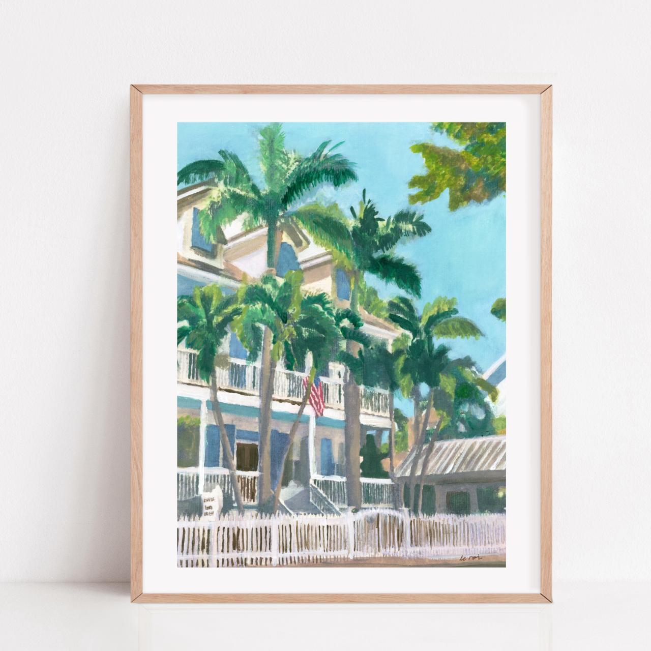 8.5x11 inches Key West print, Florida Keys painting,... - Depop