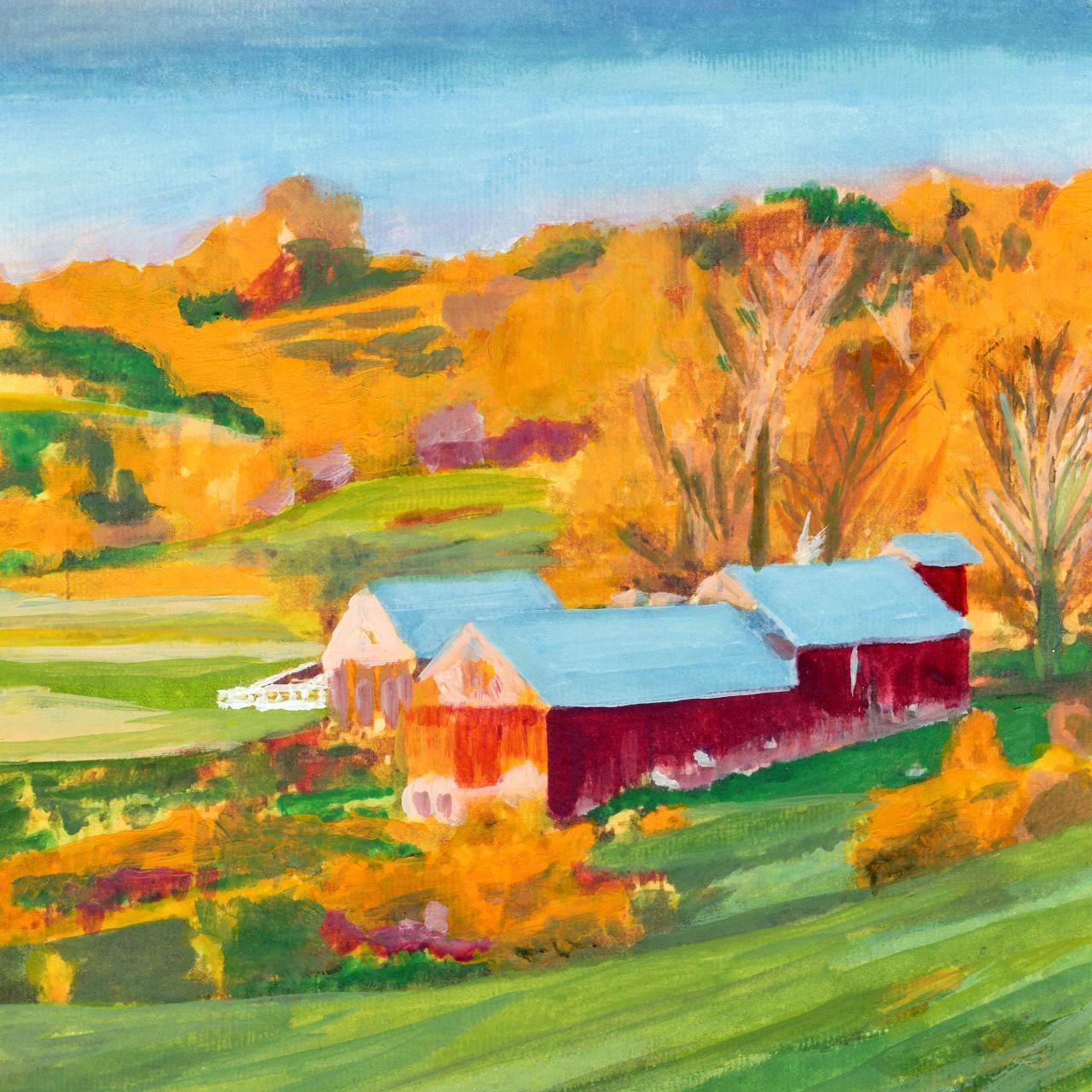 8.5x11 inches Vermont country, Vermont art print,... - Depop