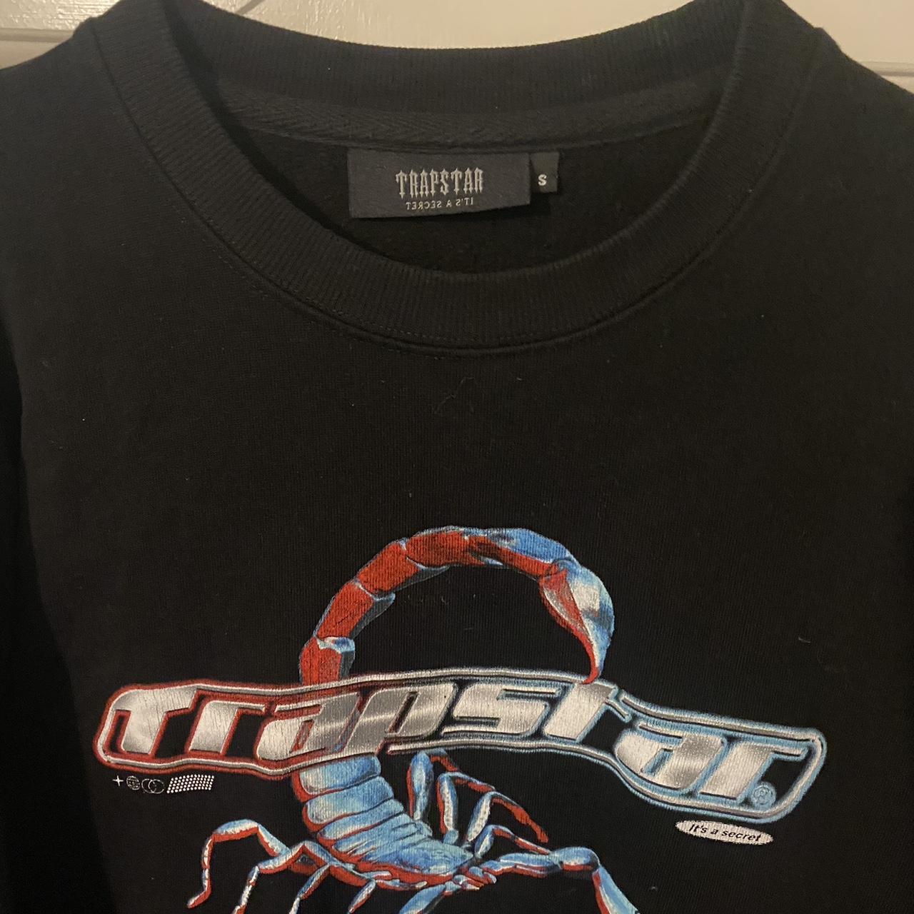 Black Trapstar jumper scorpion logo size S - Depop