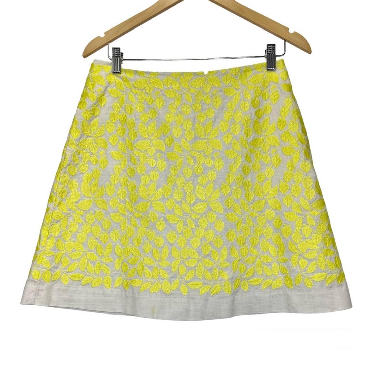 Boden Lemon Leaf Embroidered Mini Skirt Beautiful... - Depop