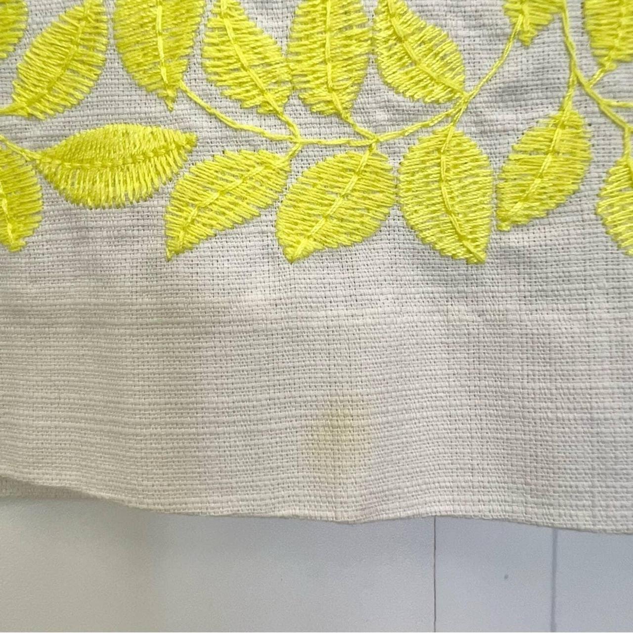 Boden Lemon Leaf Embroidered Mini Skirt Beautiful... - Depop