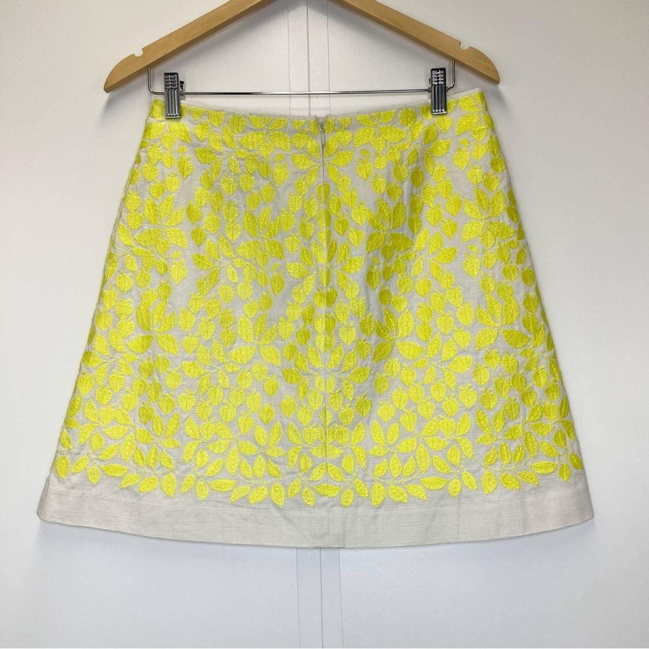 Boden Lemon Leaf Embroidered Mini Skirt Beautiful... - Depop