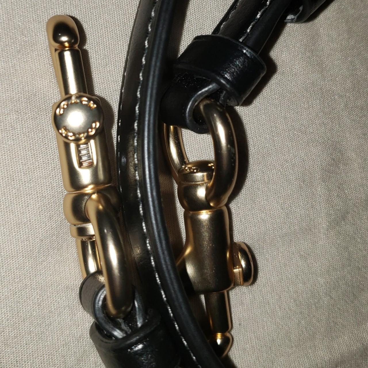 Adjustable thin, black leather Coach strap, brand... - Depop