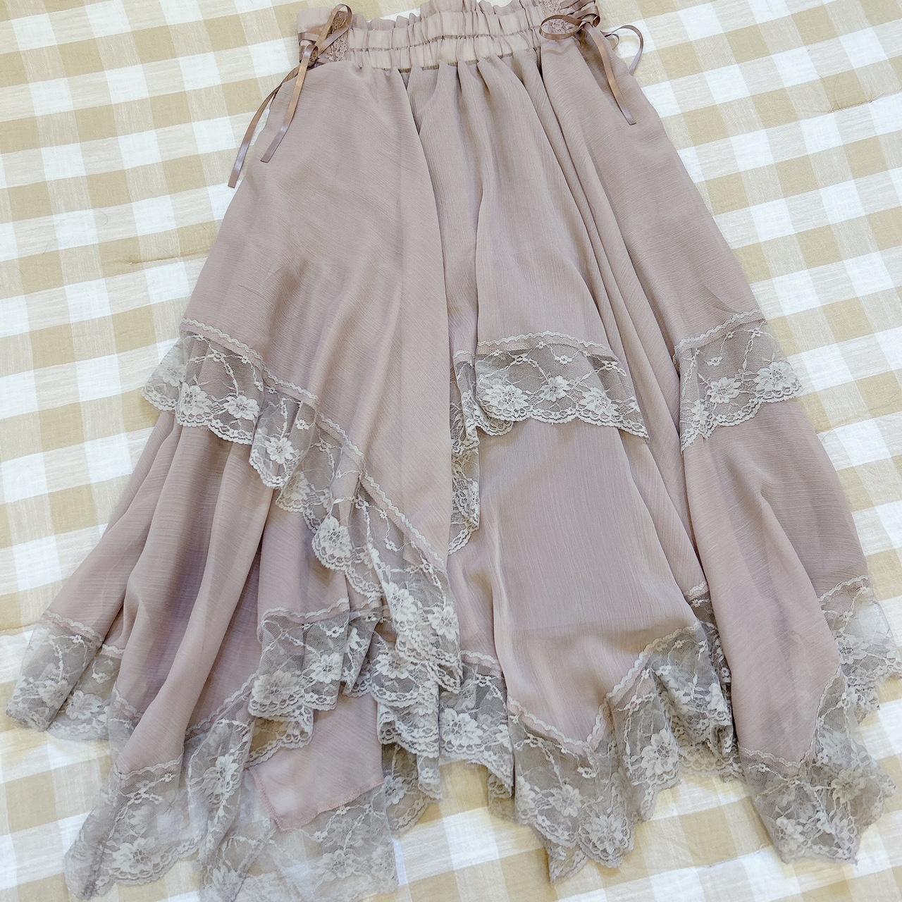 Axes Femme mauve purple fairycore lace layered skirt... - Depop