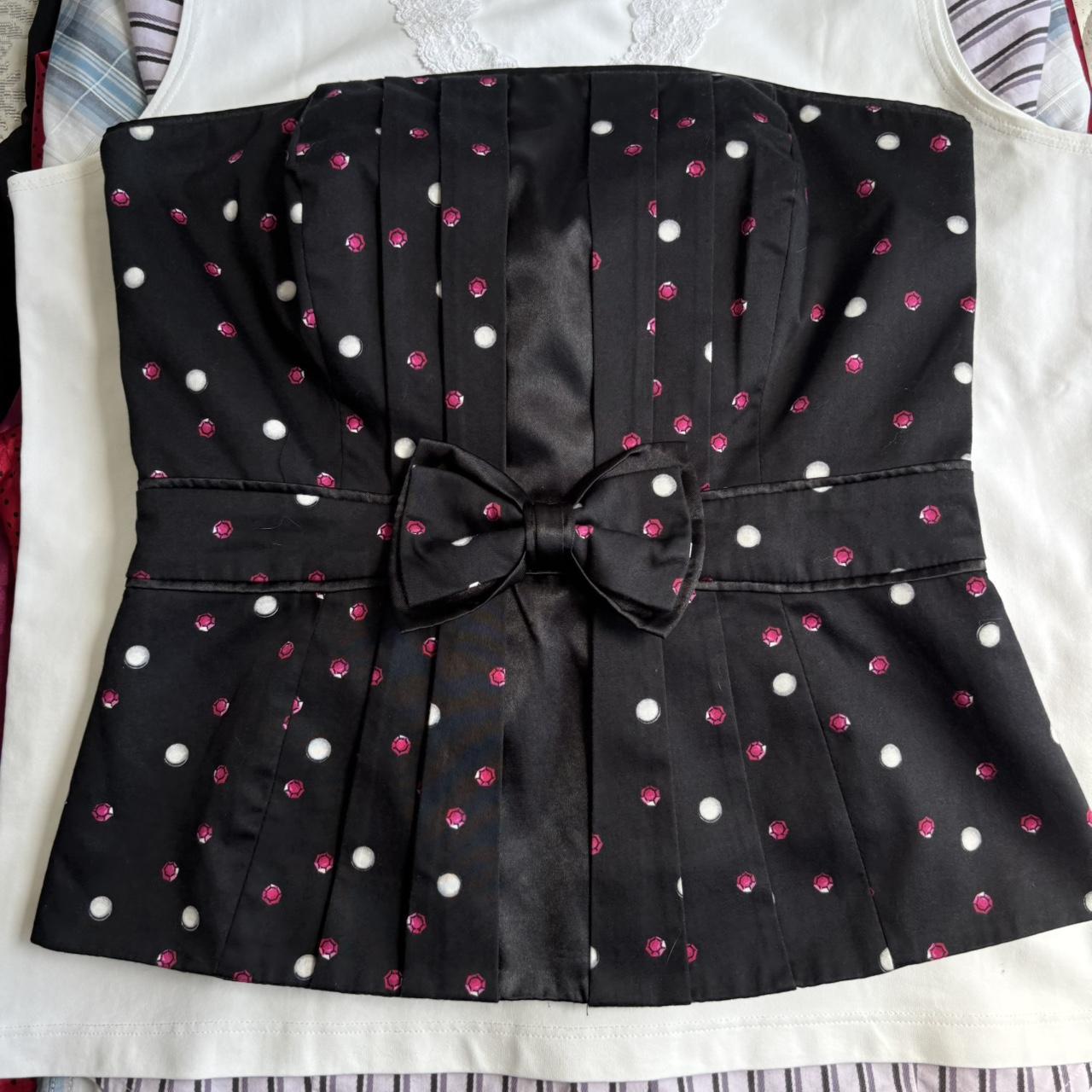 White House Black Market Bando Top⭐️💋 Y2K Black and... | Depop