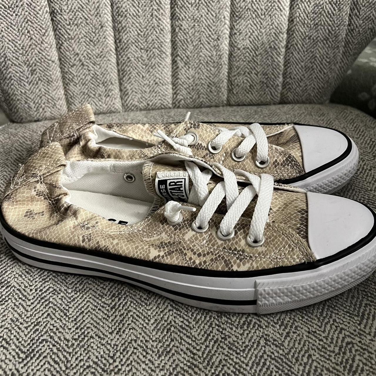 Converse Snake Skin Slip ons Size 7 Never Worn - Depop