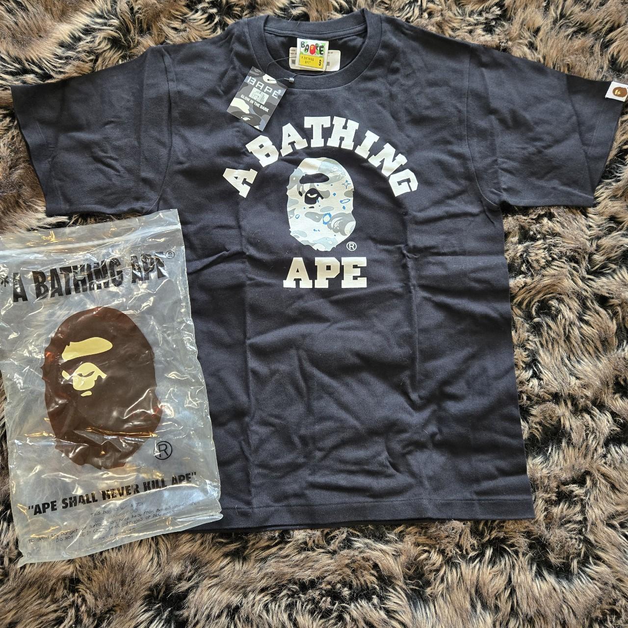 brand new glow in the dark bape 2019 space camo logo... | Depop