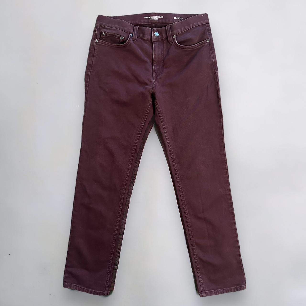 Maroon Banana Republic jeans - Depop