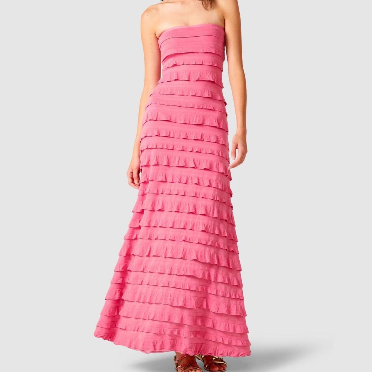 Sacha drake maxi dress pink Paid $380 Worn once... - Depop