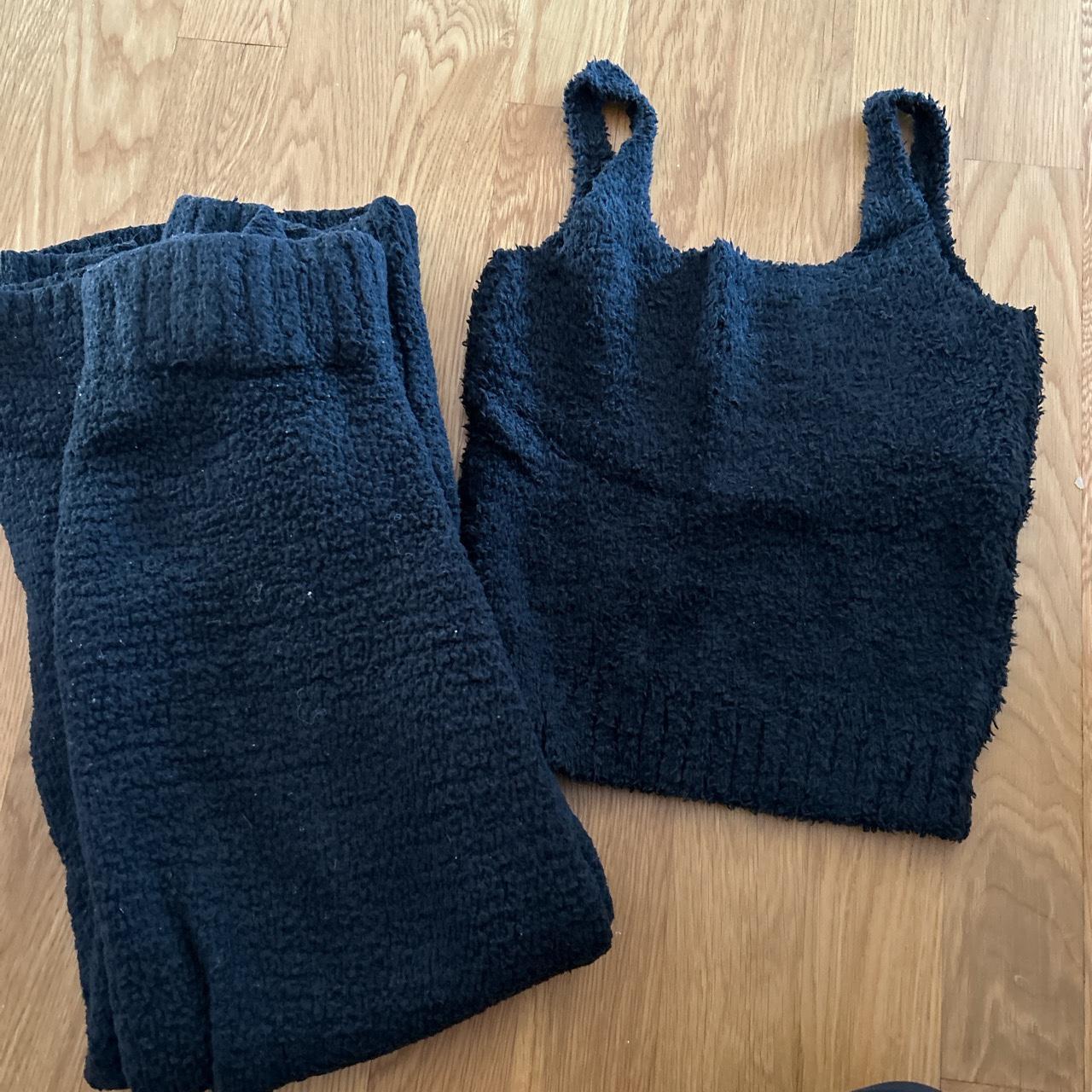 Authentic Skims fuzzy lounge set size small Pants... - Depop