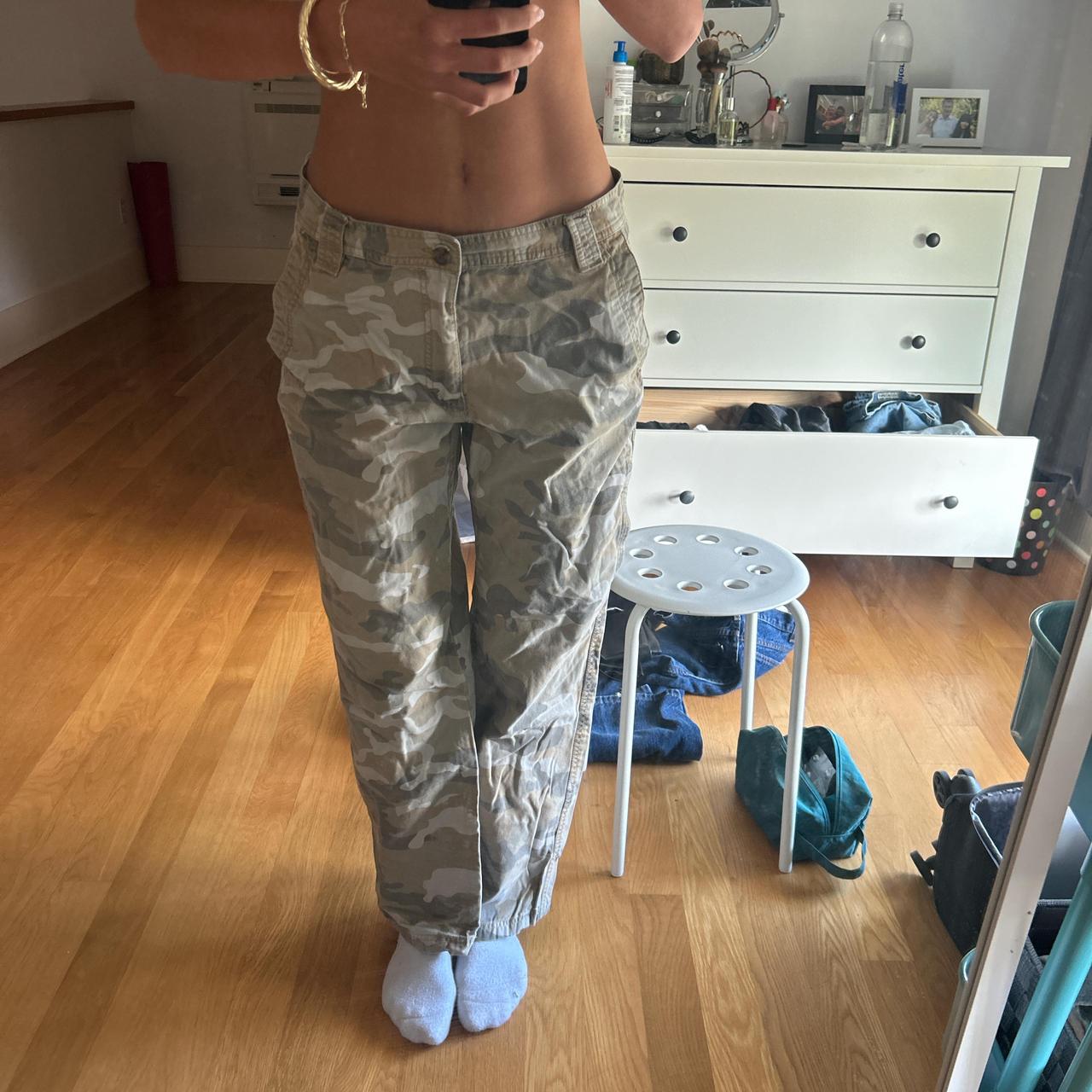 Low rise camo pants - Depop