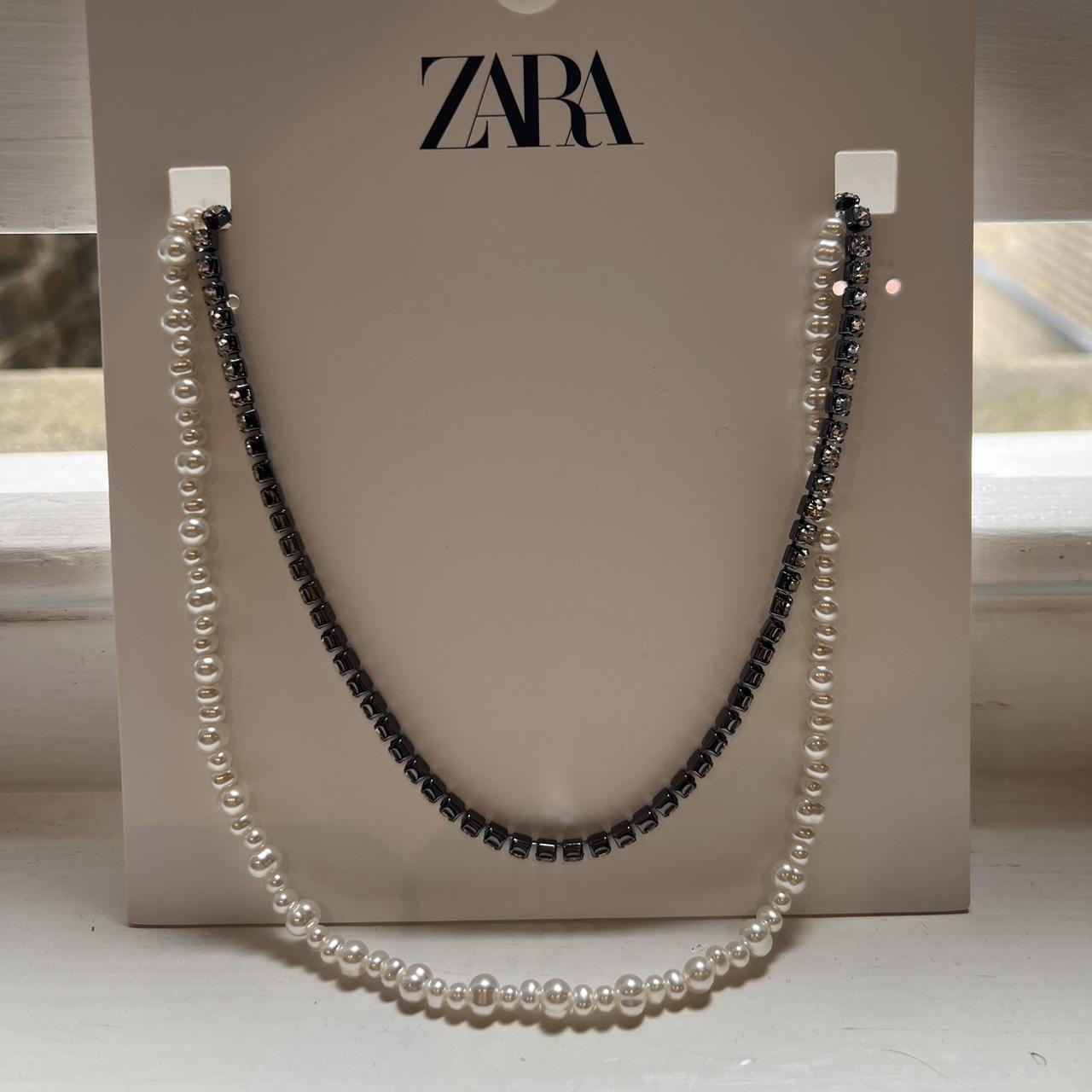Zara necklaces (set of 2), one pearl and one... - Depop