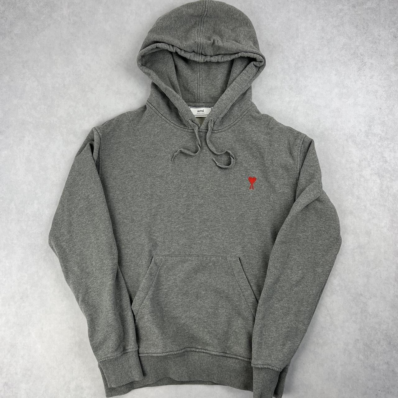 Ami Paris Hoodie - Grey Size Medium Excellent Worn... - Depop