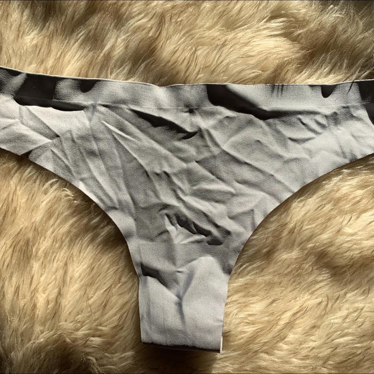 Gray thongs ADRIENNE VITTADINI STUDIO size: MEDIUM... - Depop