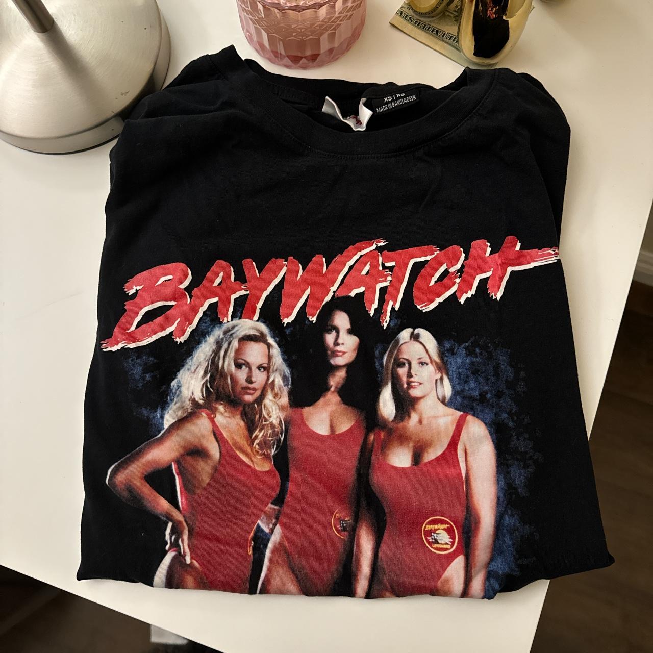 Vintage Baywatch tshirt Pamela Anderson male size... - Depop