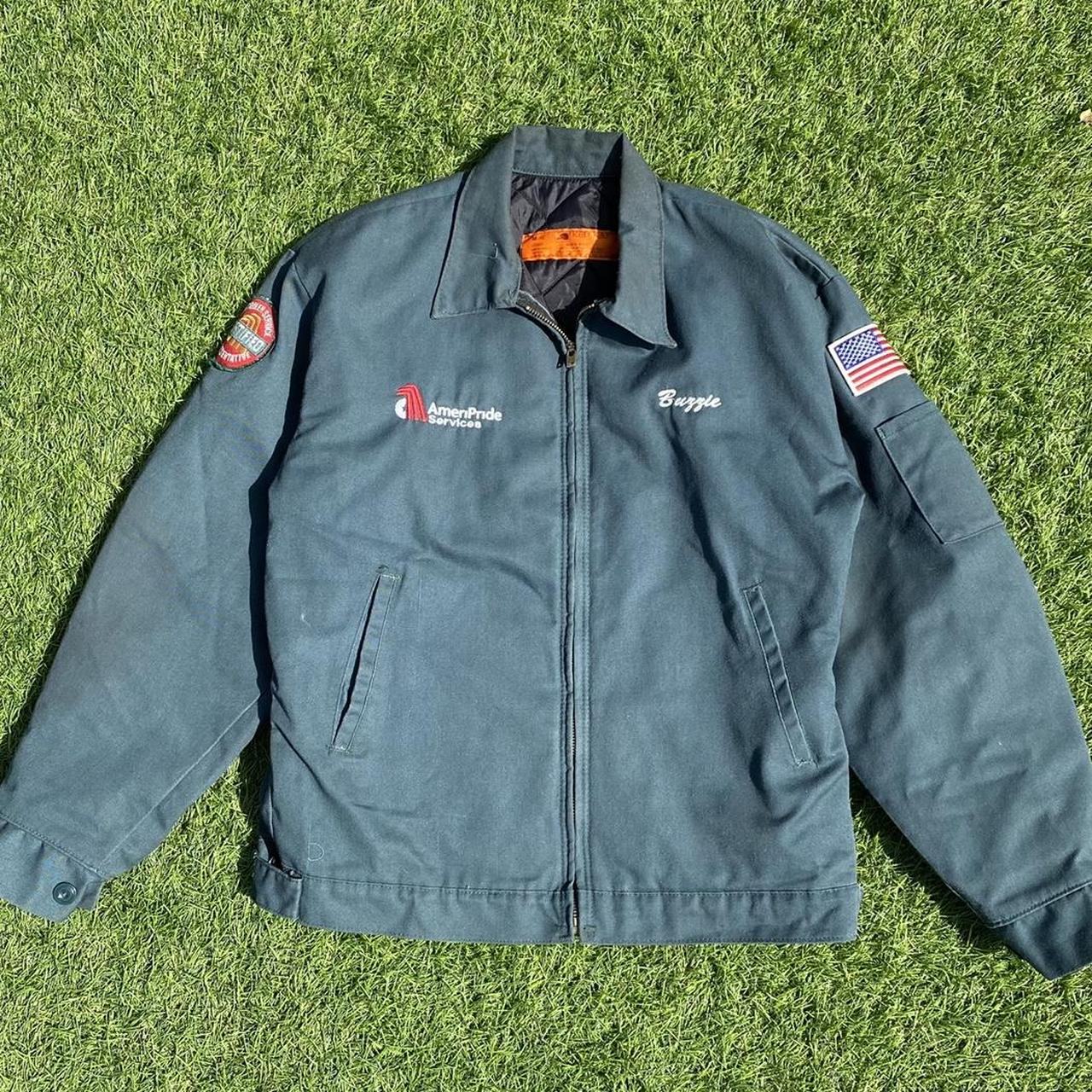 Red Kap American Vintage green/blue short length... - Depop