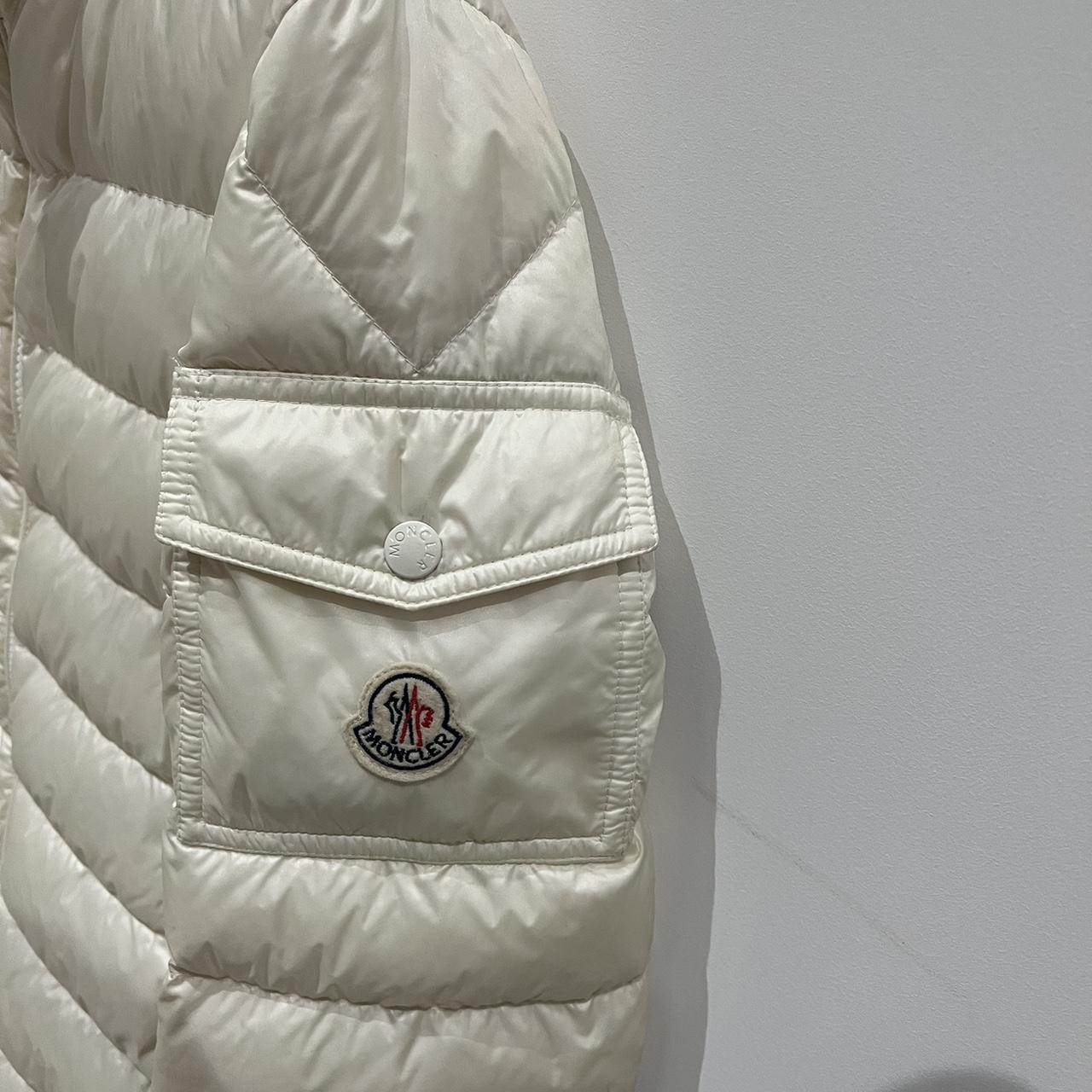 Men’s Moncler coat/jacket cream. Small. Message offers - Depop