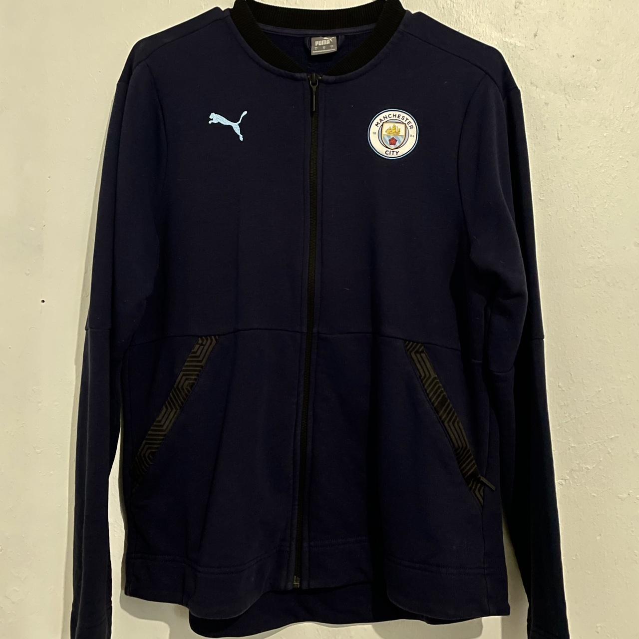 Puma Men's Navy and Blue Jacket | Depop