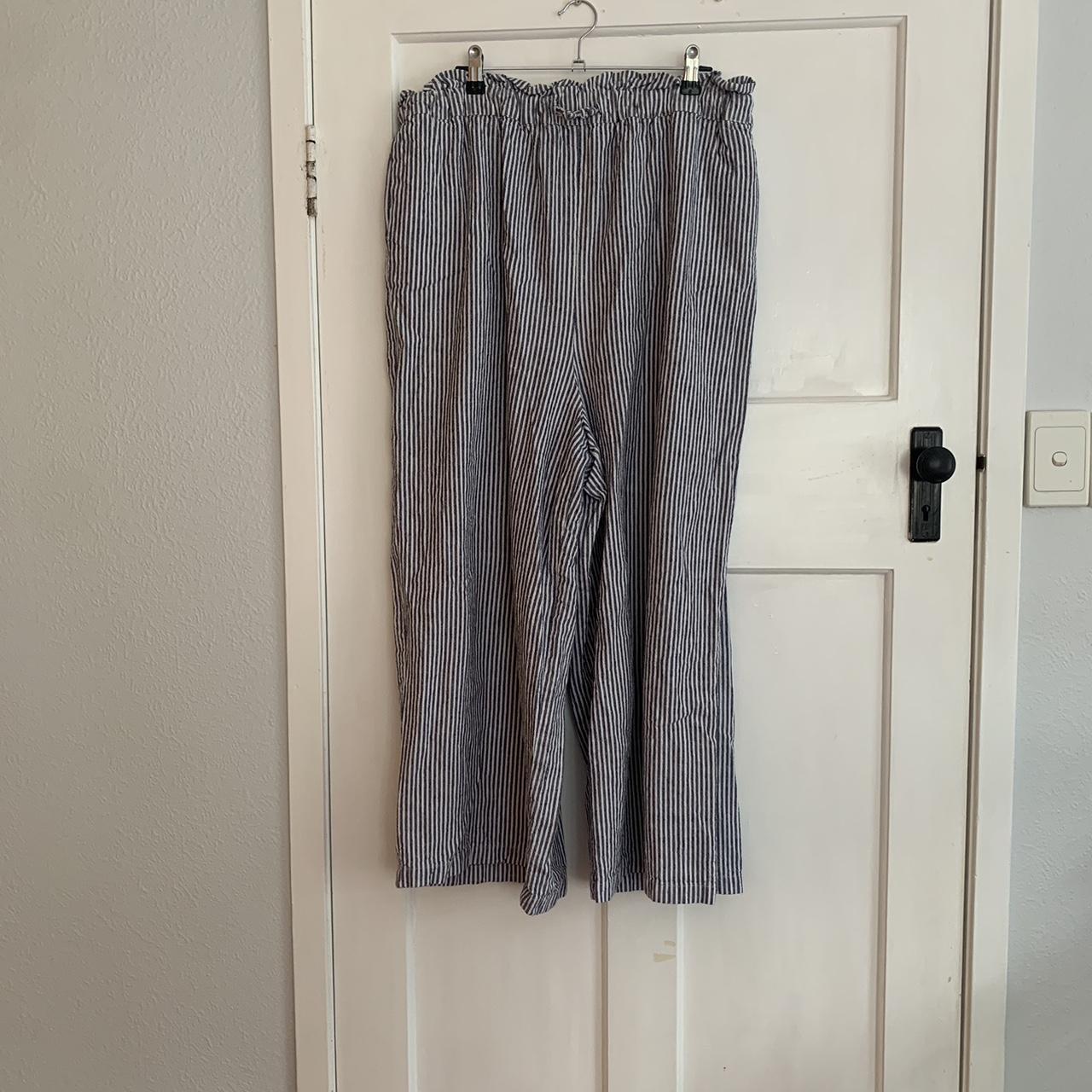 Miann and co cotton blue and white striped shirt and... - Depop