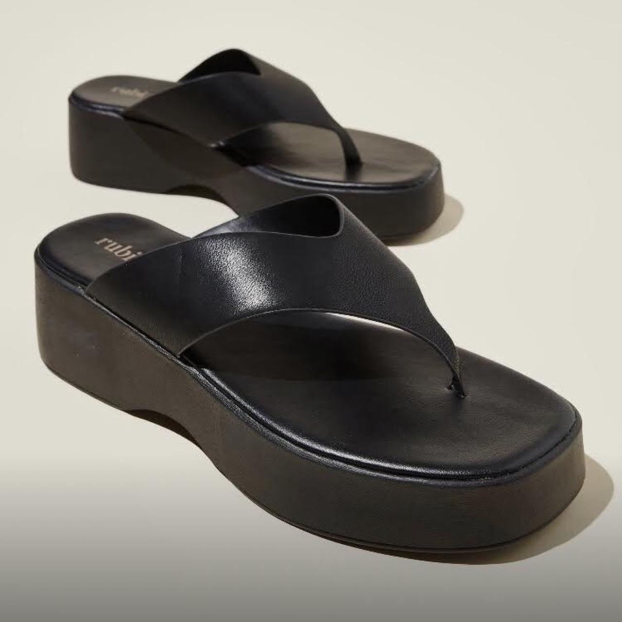 cotton on rubi platform shoes black platform... - Depop