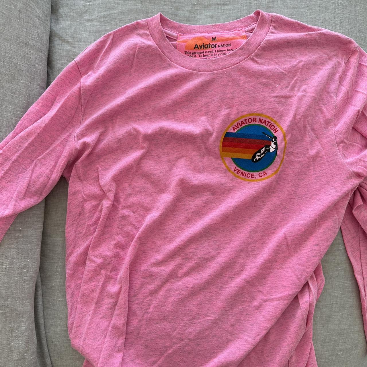 Aviator nation long sleeve in pink🩷 Original price $83 | Depop