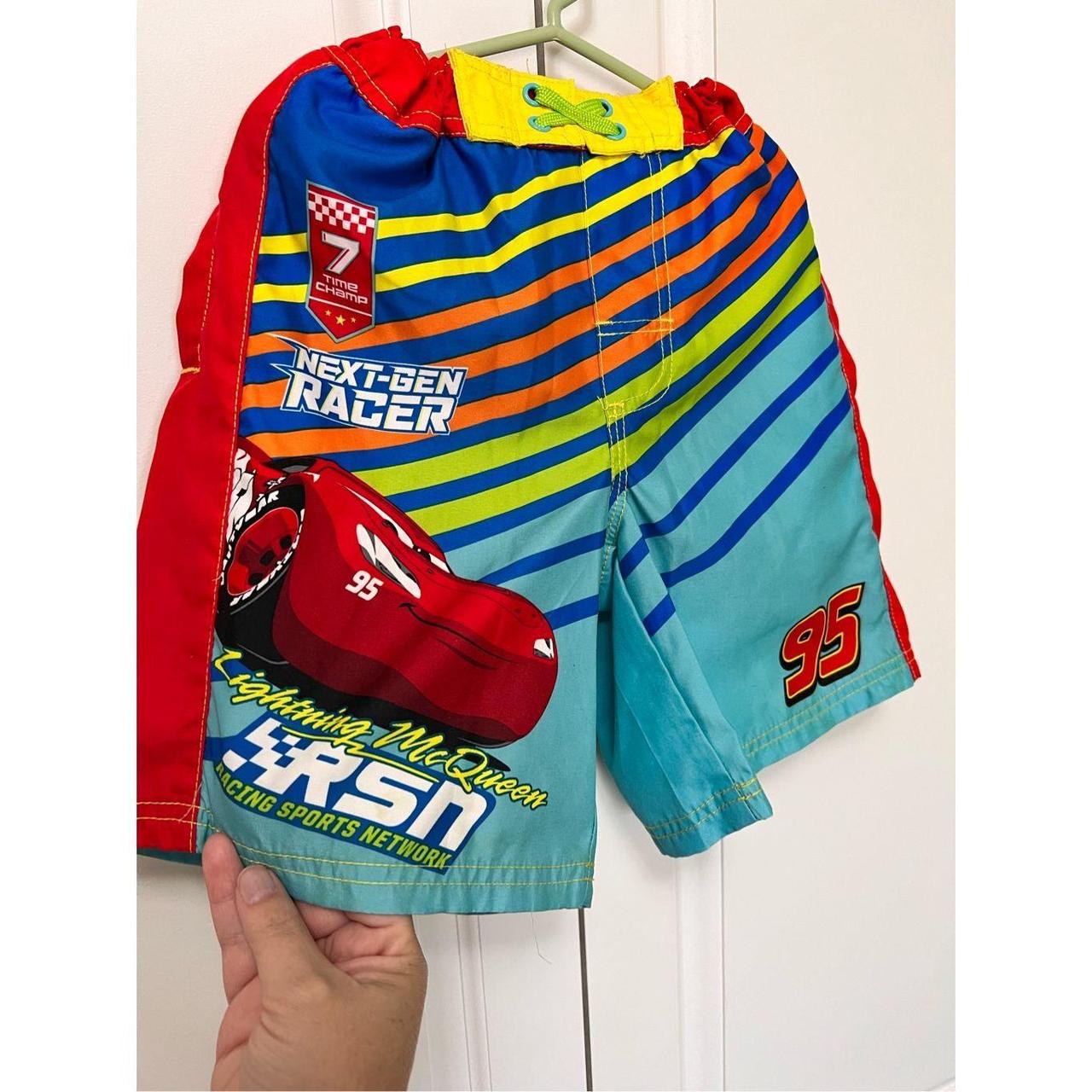 Disney Lightning McQueen Swim Trunks for Boys Kids... | Depop