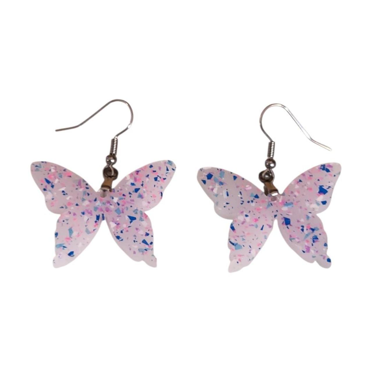 Confetti Butterfly Flutter Acrylic Drop... | Depop