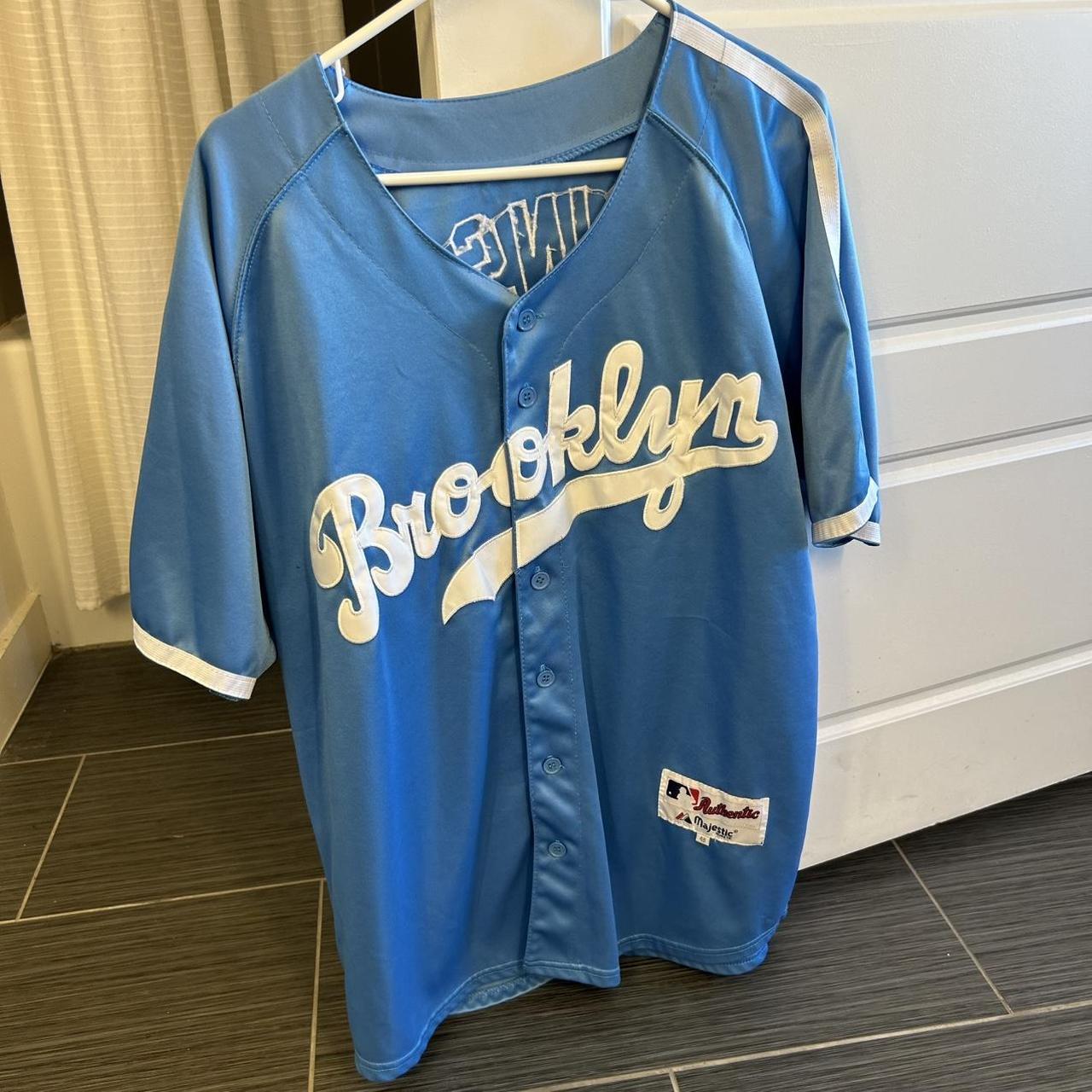 Jackie Robson Brooklyn jersey baby Blue and white... - Depop