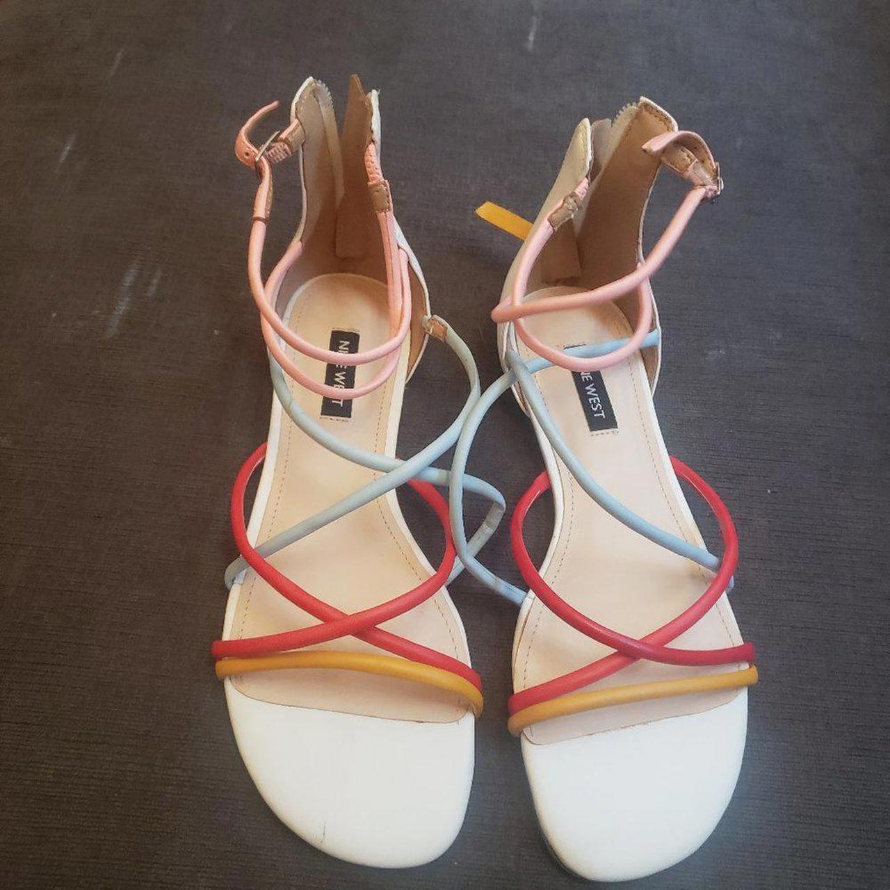 New with slight flaw Nine West colorfull strappy... | Depop