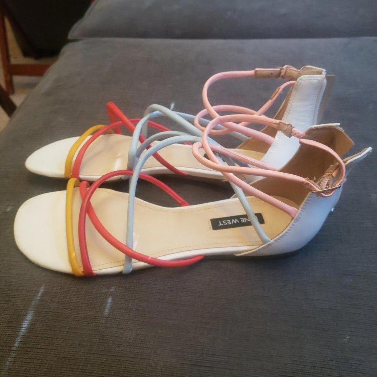 New with slight flaw Nine West colorfull strappy... | Depop