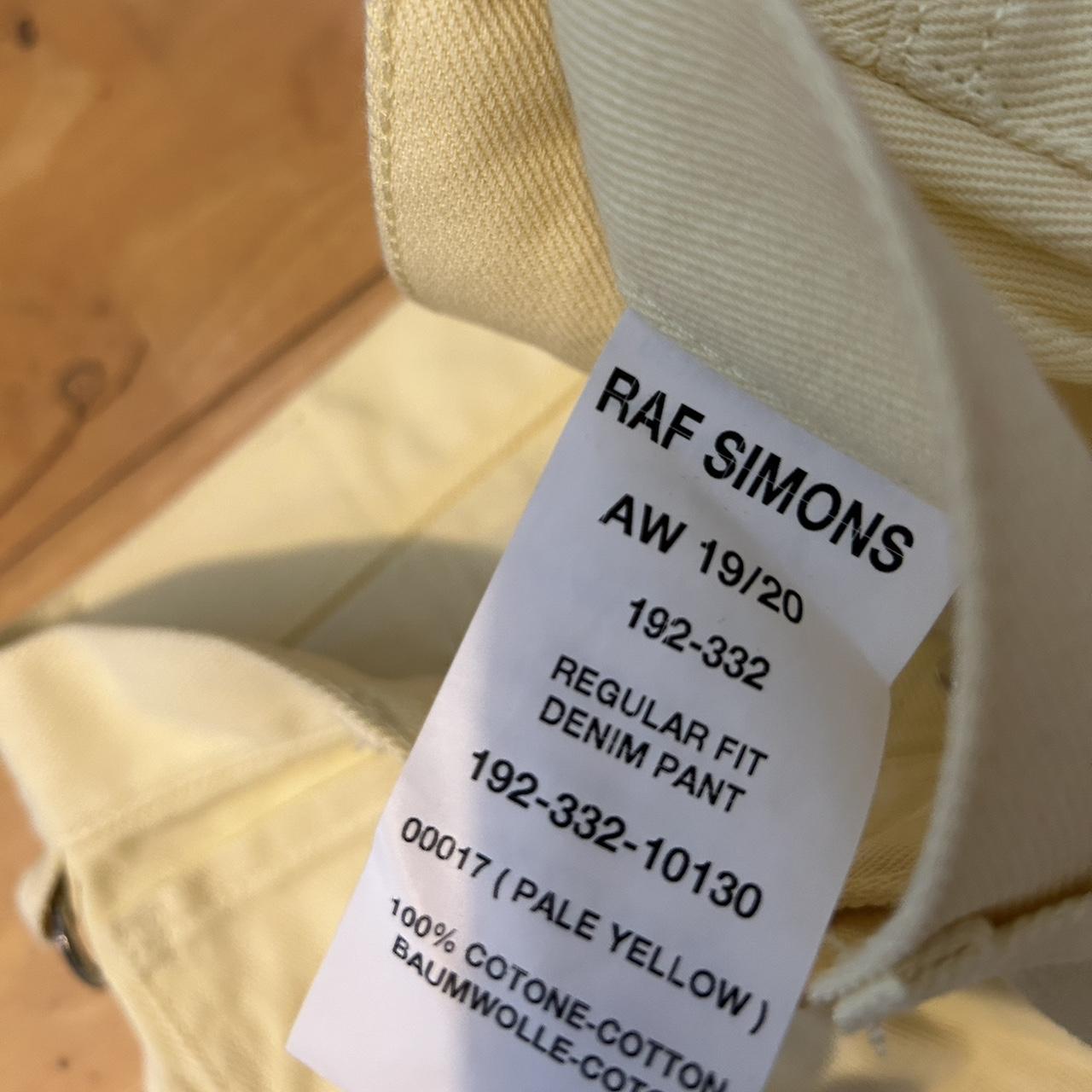 Raf Simons Yellow Patch Jeans Size... - Depop