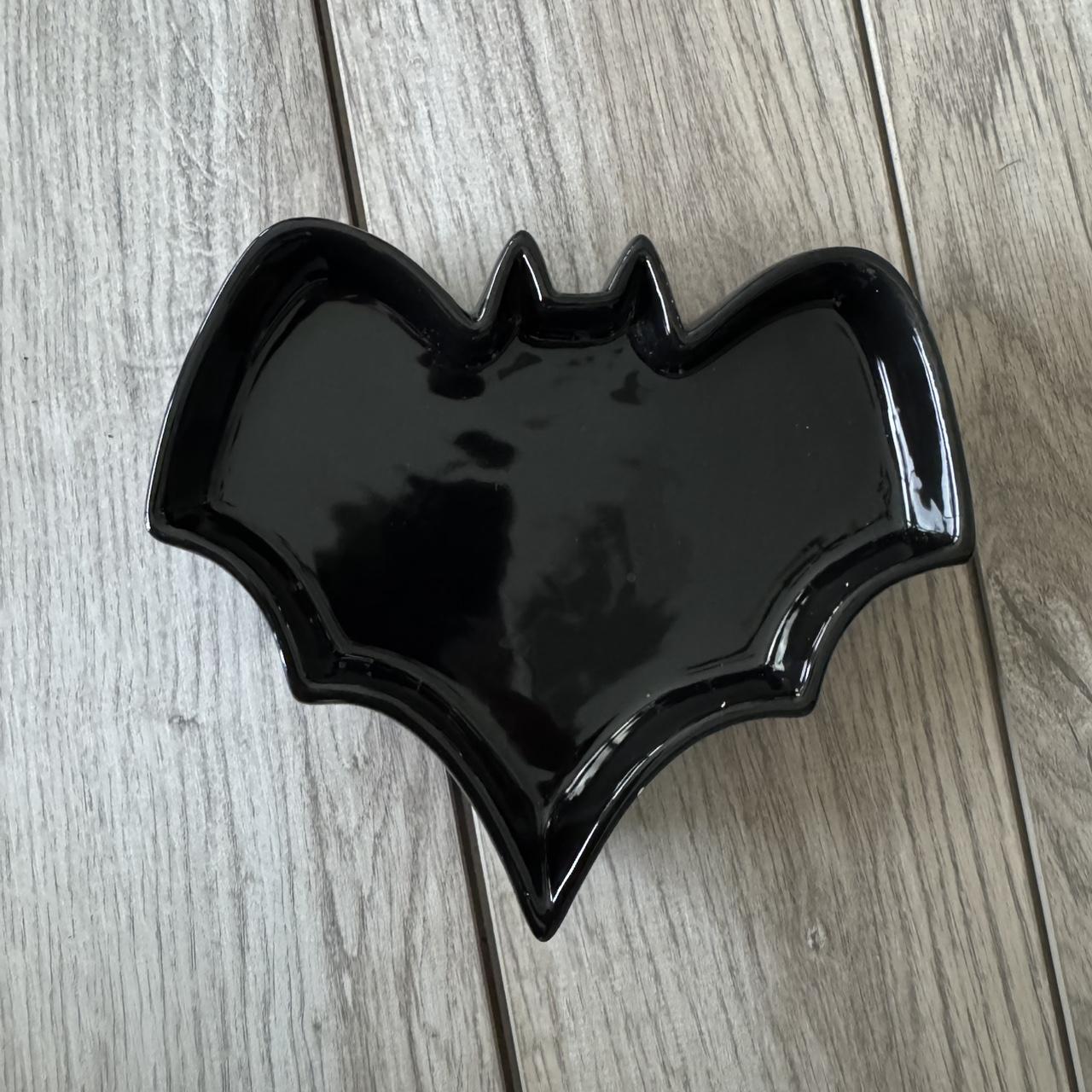 Black ceramic Halloween bat dish #gothicdecor... | Depop