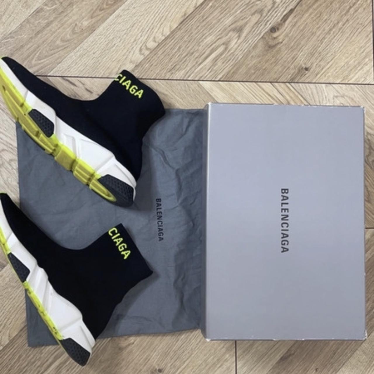 Balenciaga trainer real. Box & dust bag size 6. Good... - Depop