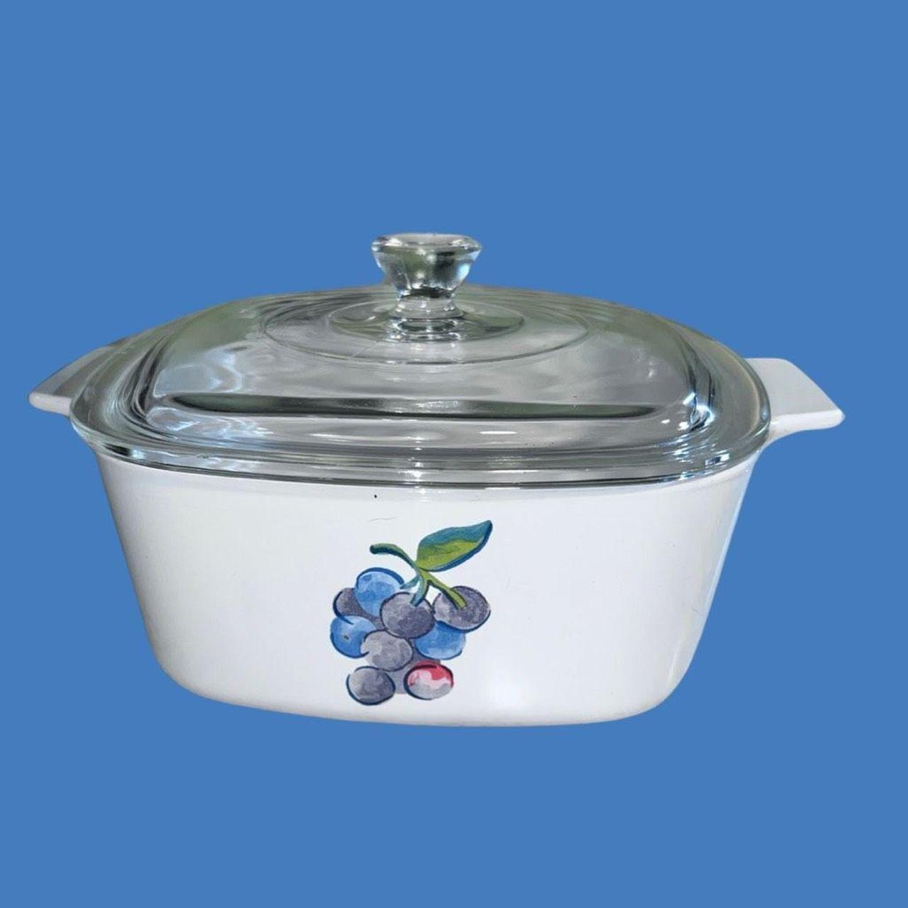 Corning Ware Corelle Grapes Fruit Basket Design 1.5... - Depop