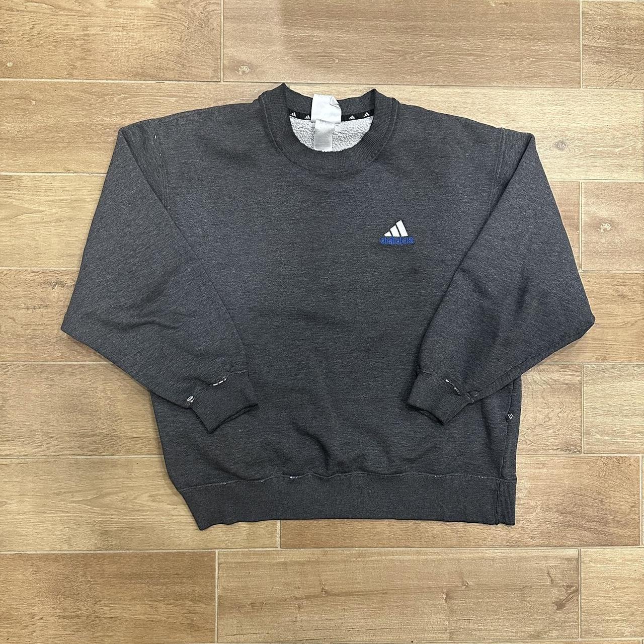 Vintage adidas crewneck Perfect distressing around... - Depop