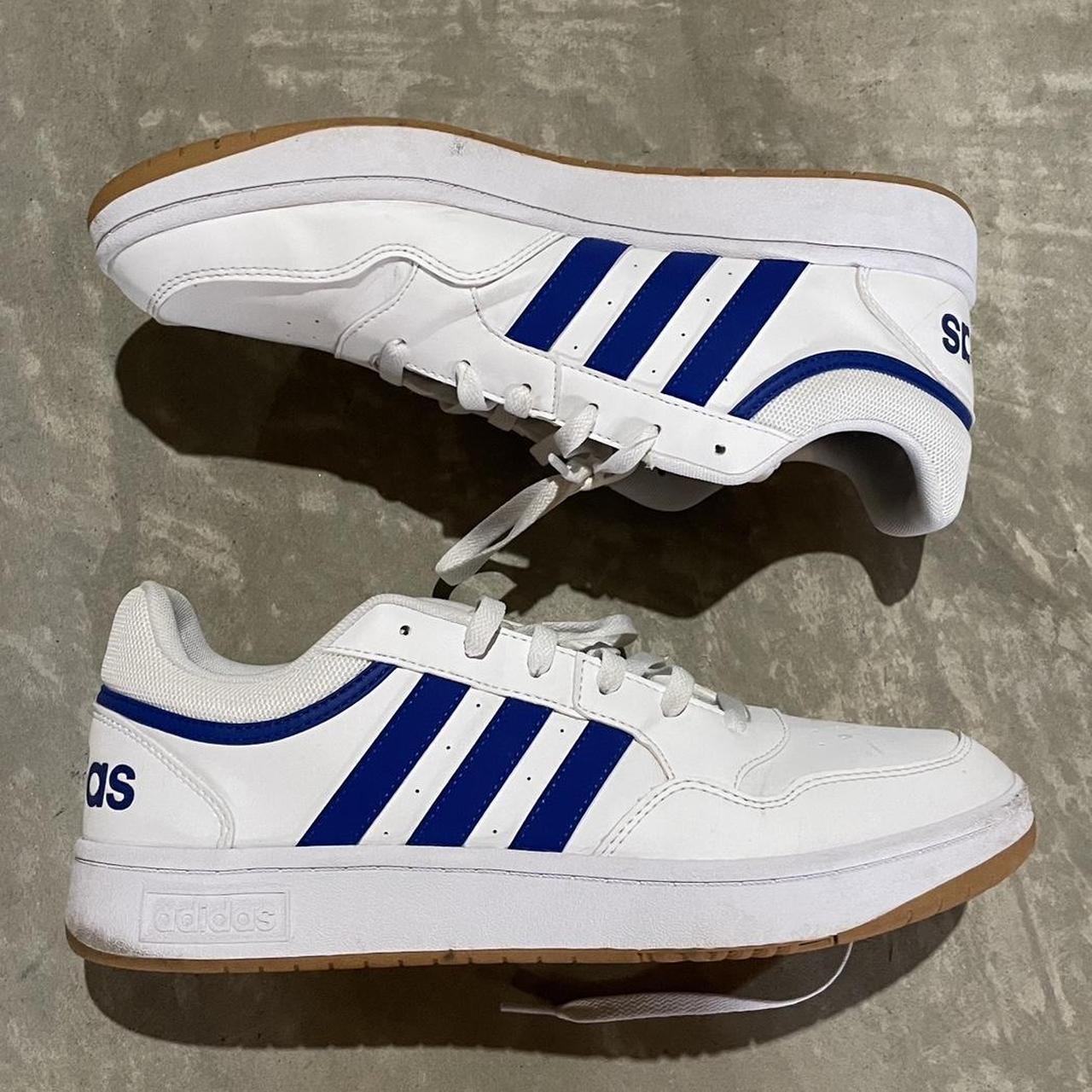 Men's Shoes Adidas Hoops 3.0 Low White/Blue/Gum... - Depop