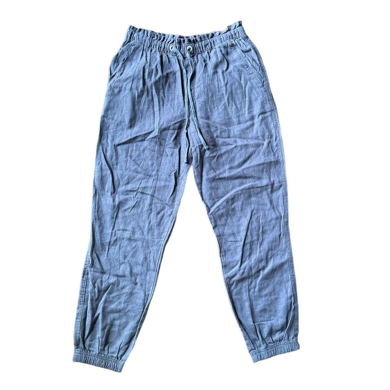 Social Standard By Sanctuary Pants Blue Linen Blend... - Depop