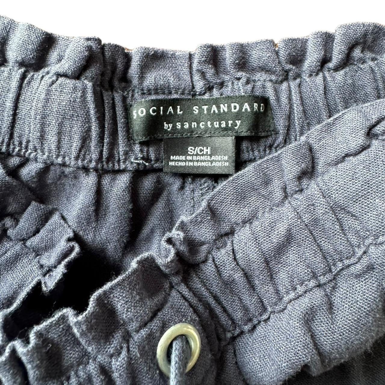Social Standard By Sanctuary Pants Blue Linen Blend... - Depop