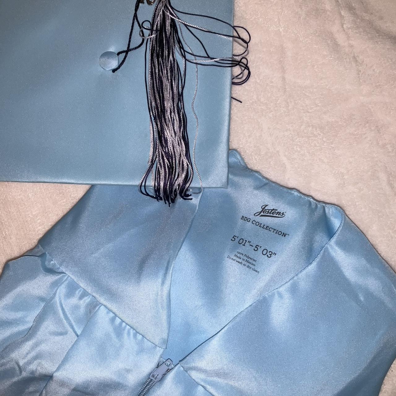 Baby Blue graduation cap and gown, fits women 5’1-5’3 - Depop