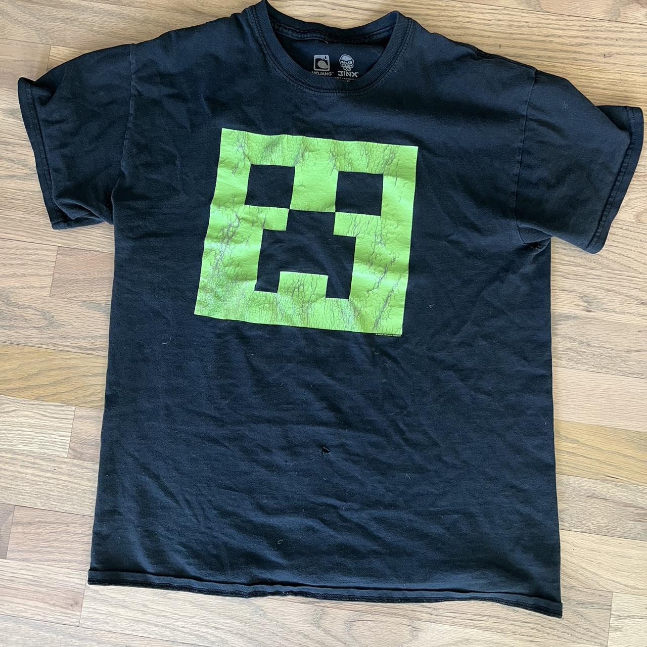 Minecraft creeper t shirt(m fits like s) holes on... - Depop