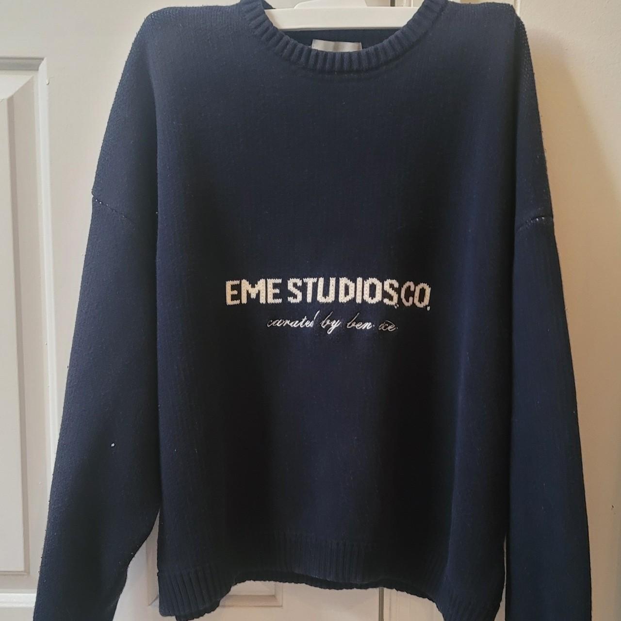 EME STUDIOS sweater M Size medium, navy blue,... - Depop