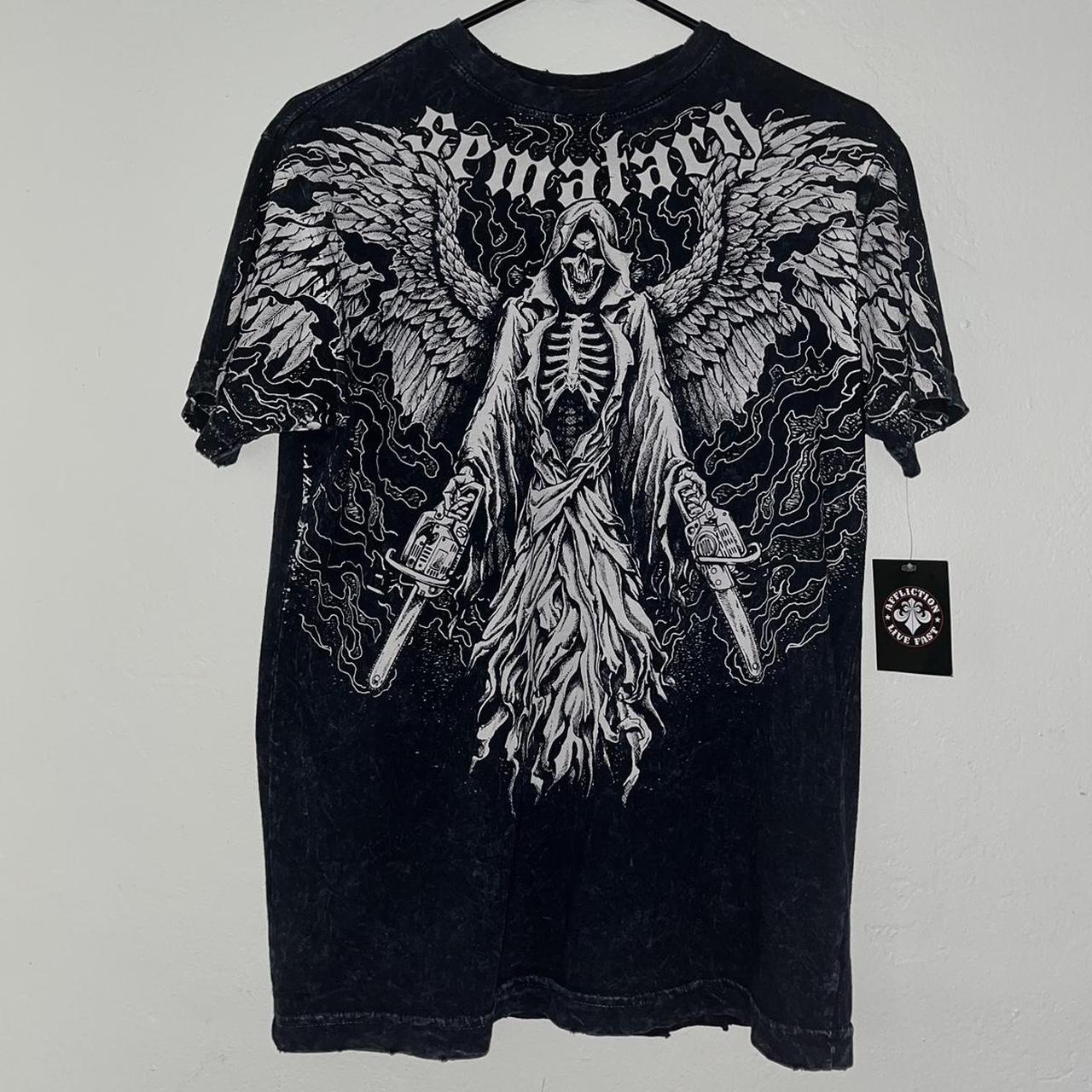 AFFLICTION X SEMATARY COLAB CHAINSAW... - Depop