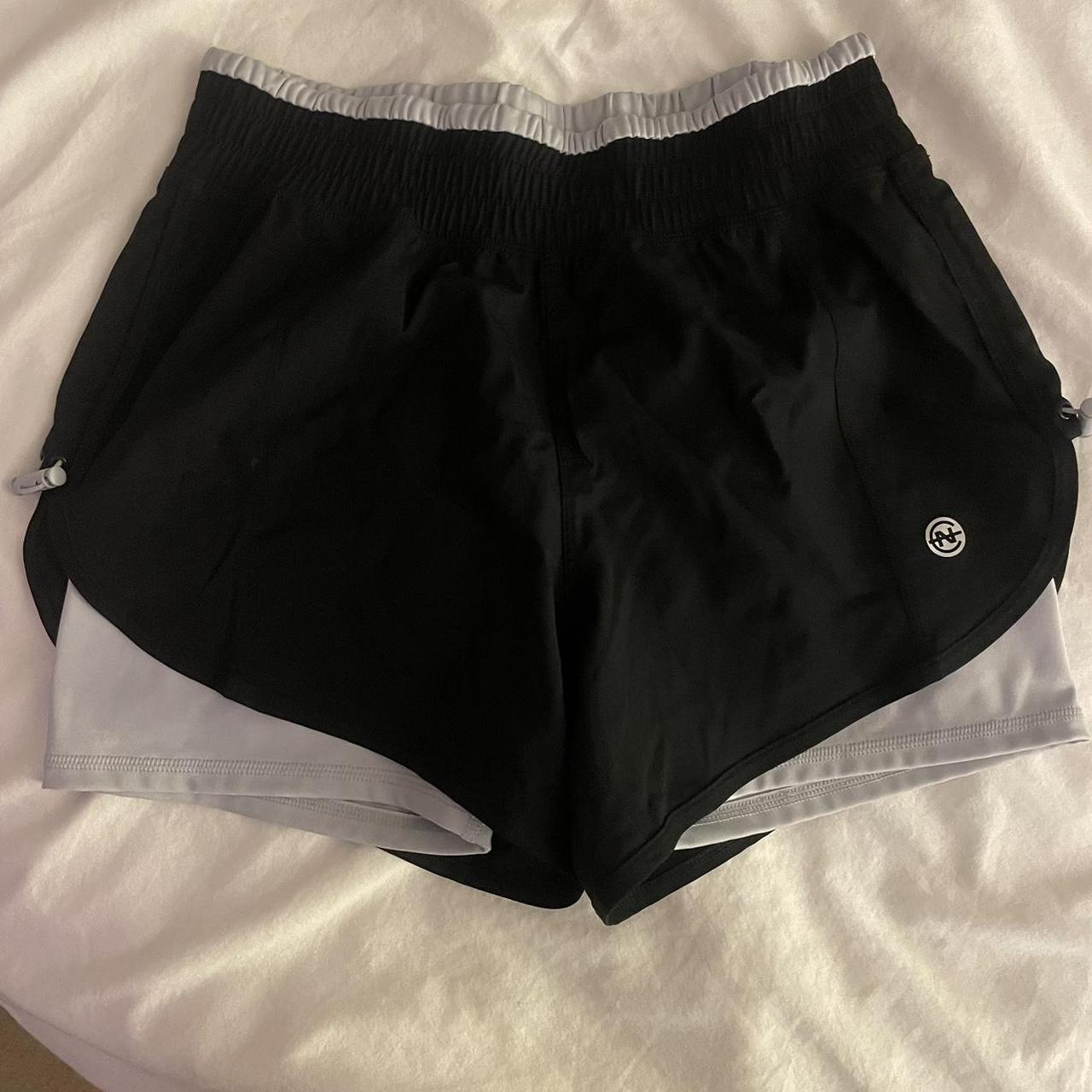 Cute black athletic shorts!! Size small, no flaws,... - Depop