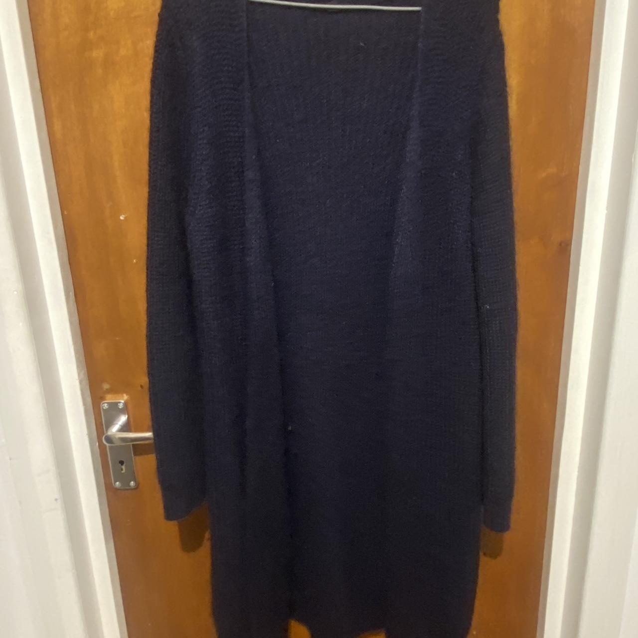 COS oversized navy cardigan Mohair/wool and cotton... - Depop