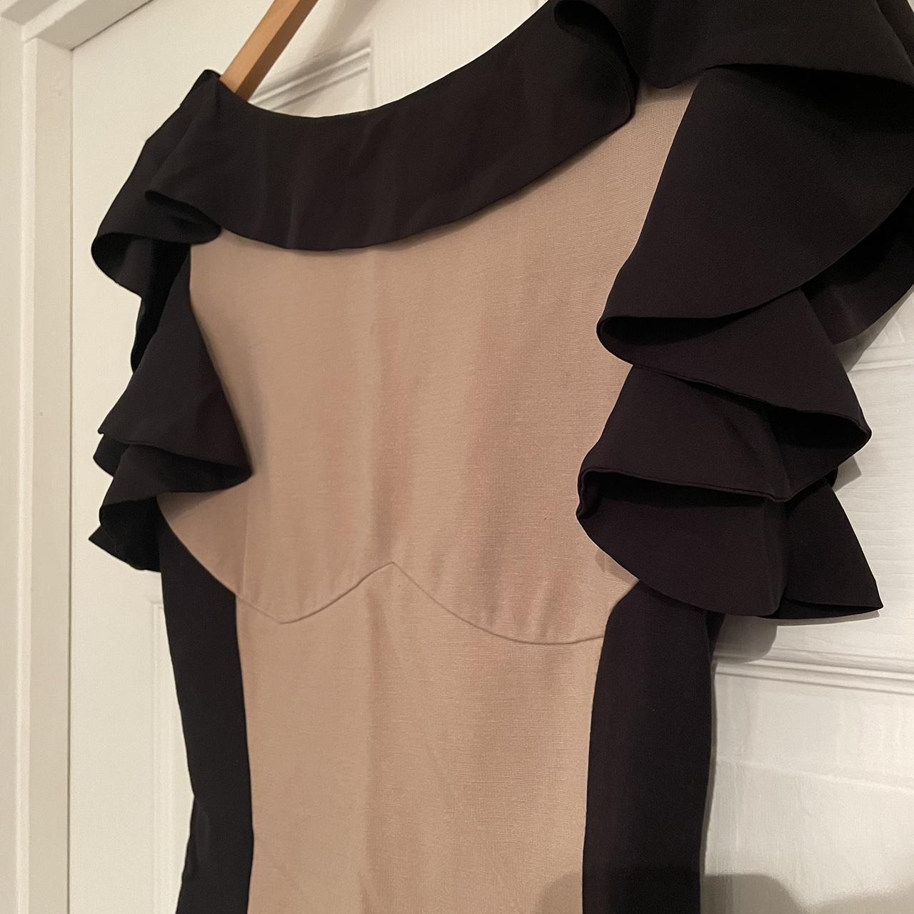 Ladies Black and Tan Ted Back dress size 2... - Depop