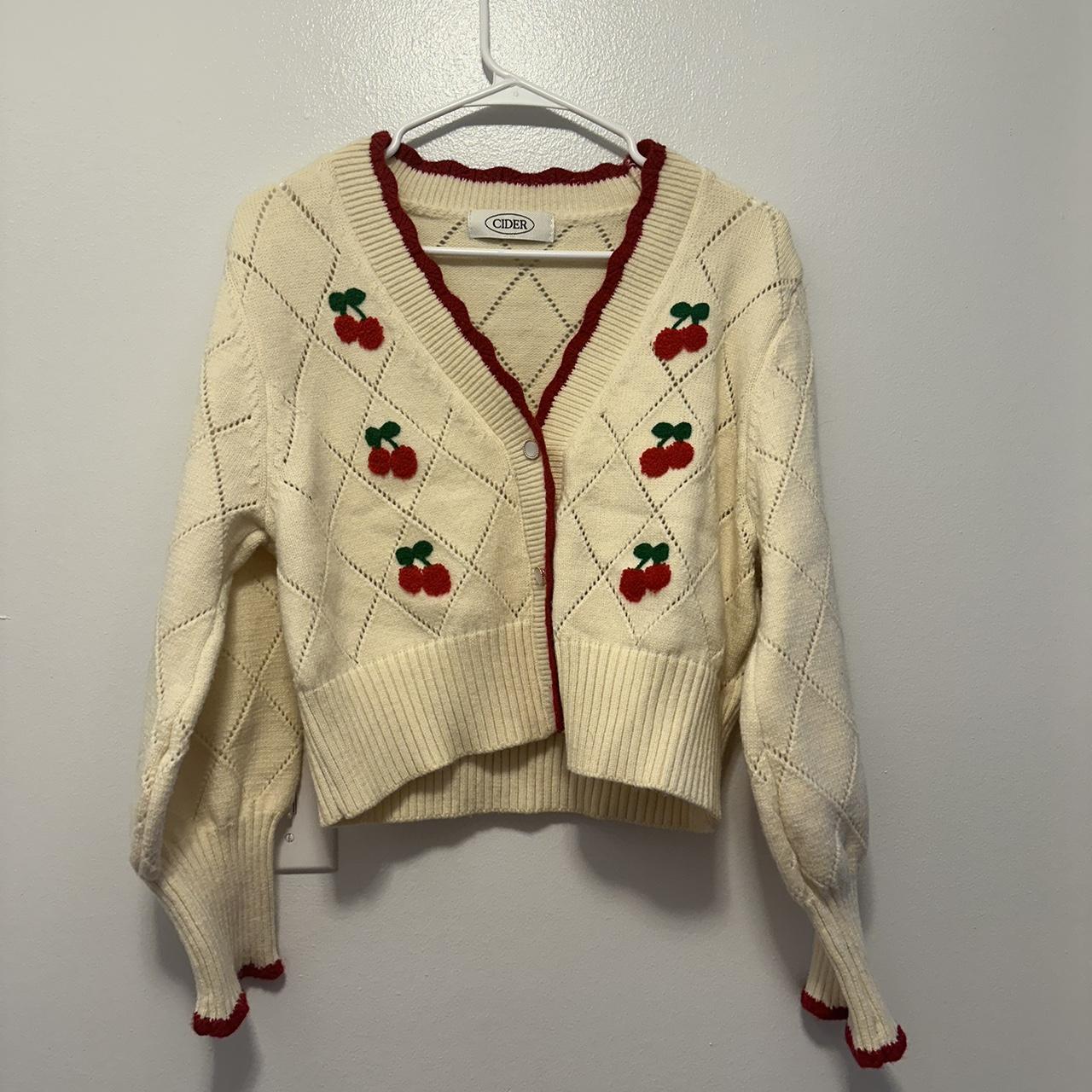 Cider cherry cardigan. tried on. never actually worn - Depop