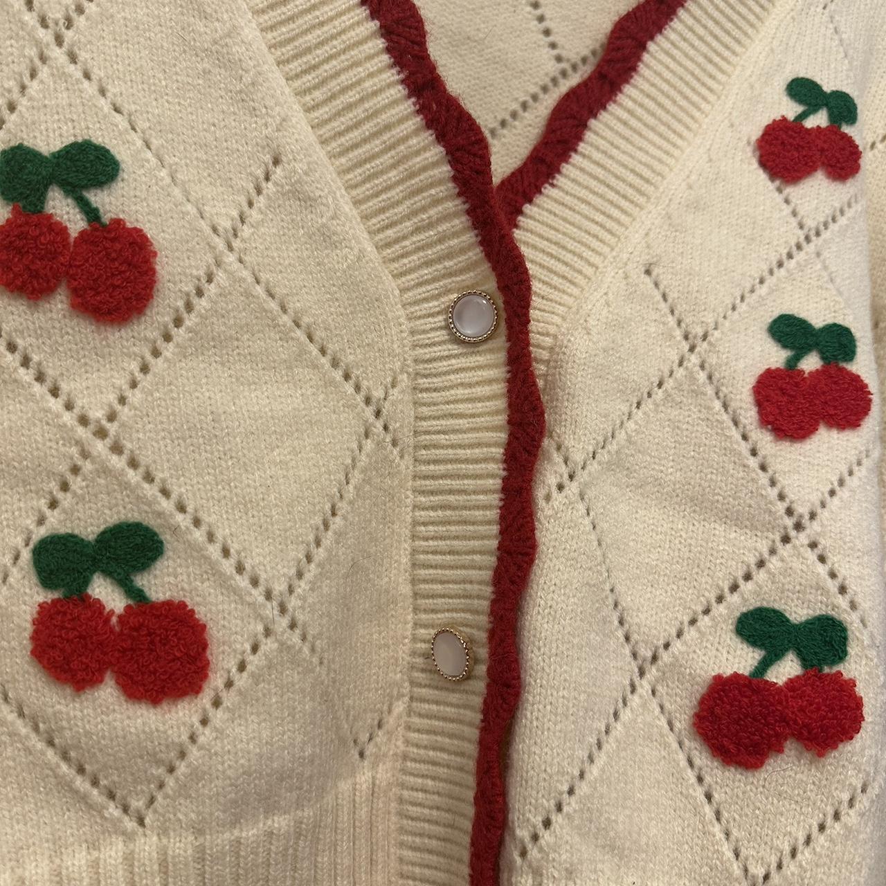 Cider cherry cardigan. tried on. never actually worn - Depop