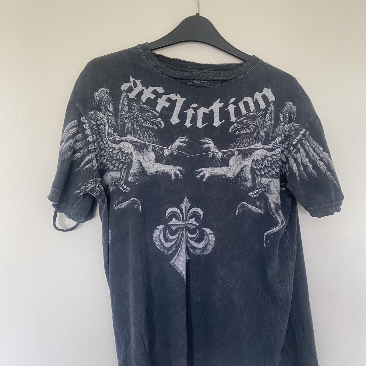 Affliction MMA 2000s shirt. fairly worn - Depop